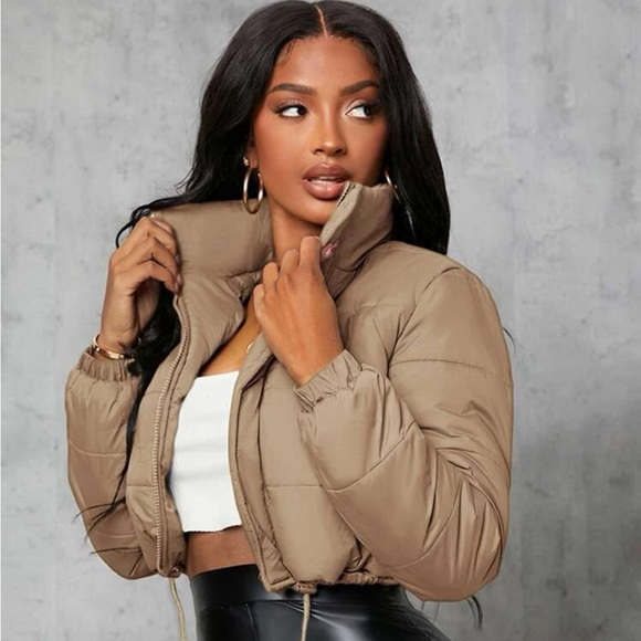 SHEIN | Jackets & Coats | Brand New Shein Crop Puffer Coat | Poshmark